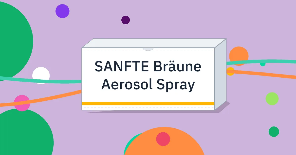 Symbolbild: Packung mit der Aufschrift SANFTE Bräune Aerosol Spray (PZN 18854010) – Verfügbarkeit und Bezug in Apotheken in Frankfurt am Main