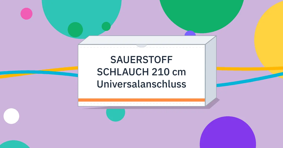 Symbolbild: Packung mit der Aufschrift SAUERSTOFF SCHLAUCH 210 cm Universalanschluss (PZN 20205081) – Verfügbarkeit und Bezug in Apotheken in Frankfurt am Main