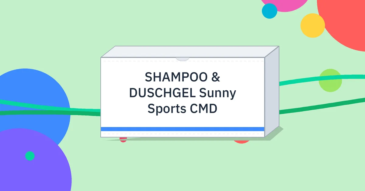 Symbolbild: Packung mit der Aufschrift SHAMPOO & DUSCHGEL Sunny Sports CMD (PZN 16122544) – Verfügbarkeit und Bezug in Apotheken in Frankfurt am Main