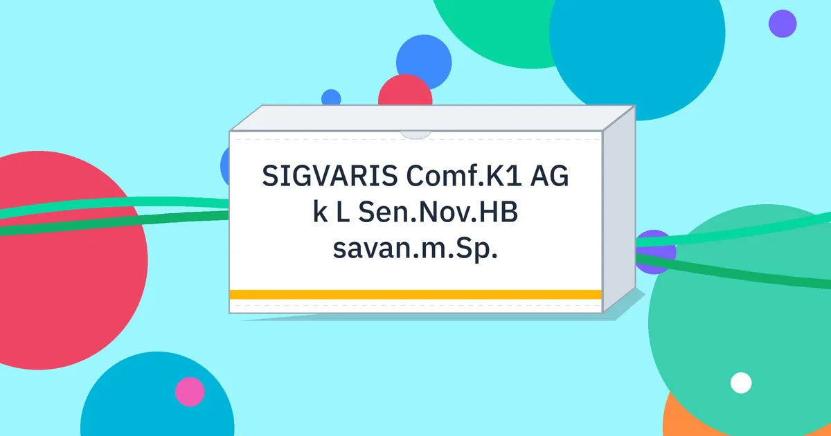 Symbolbild: Packung mit der Aufschrift SIGVARIS Comf.K1 AG k L Sen.Nov.HB savan.m.Sp. (PZN 17103537) – Verfügbarkeit und Bezug in Apotheken in Frankfurt am Main