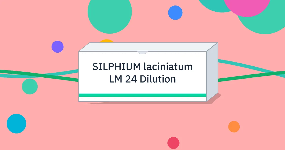 Symbolbild: Packung mit der Aufschrift SILPHIUM laciniatum LM 24 Dilution (PZN 13679358) – Verfügbarkeit und Bezug in Apotheken in Frankfurt am Main