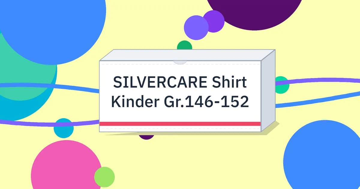 Symbolbild: Packung mit der Aufschrift SILVERCARE Shirt Kinder Gr.146-152 (PZN 09270712) – Verfügbarkeit und Bezug in Apotheken in Frankfurt am Main
