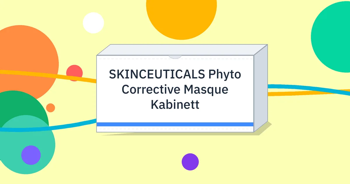 Symbolbild: Packung mit der Aufschrift SKINCEUTICALS Phyto Corrective Masque Kabinett (PZN 12371411) – Verfügbarkeit und Bezug in Apotheken in Frankfurt am Main