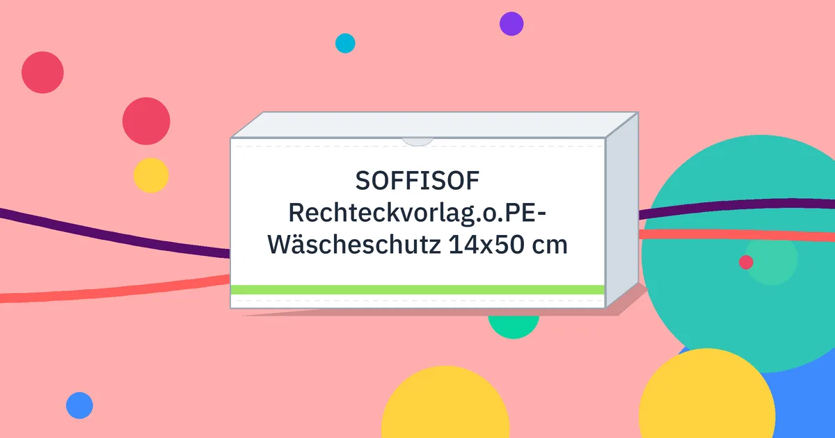 Symbolbild: Packung mit der Aufschrift SOFFISOF Rechteckvorlag.o.PE-Wäscheschutz 14x50 cm (PZN 10798482) – Verfügbarkeit und Bezug in Apotheken in Frankfurt am Main