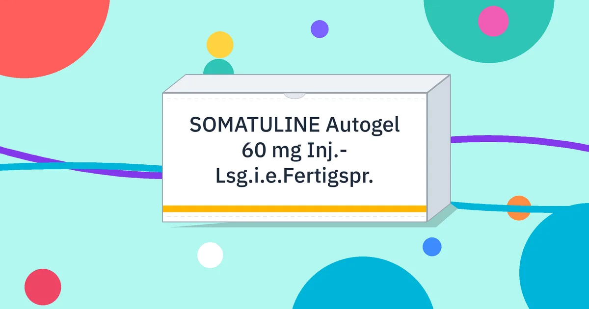 Symbolbild: Packung mit der Aufschrift SOMATULINE Autogel 60 mg Inj.-Lsg.i.e.Fertigspr. (PZN 17999634) – Verfügbarkeit und Bezug in Apotheken in Frankfurt am Main