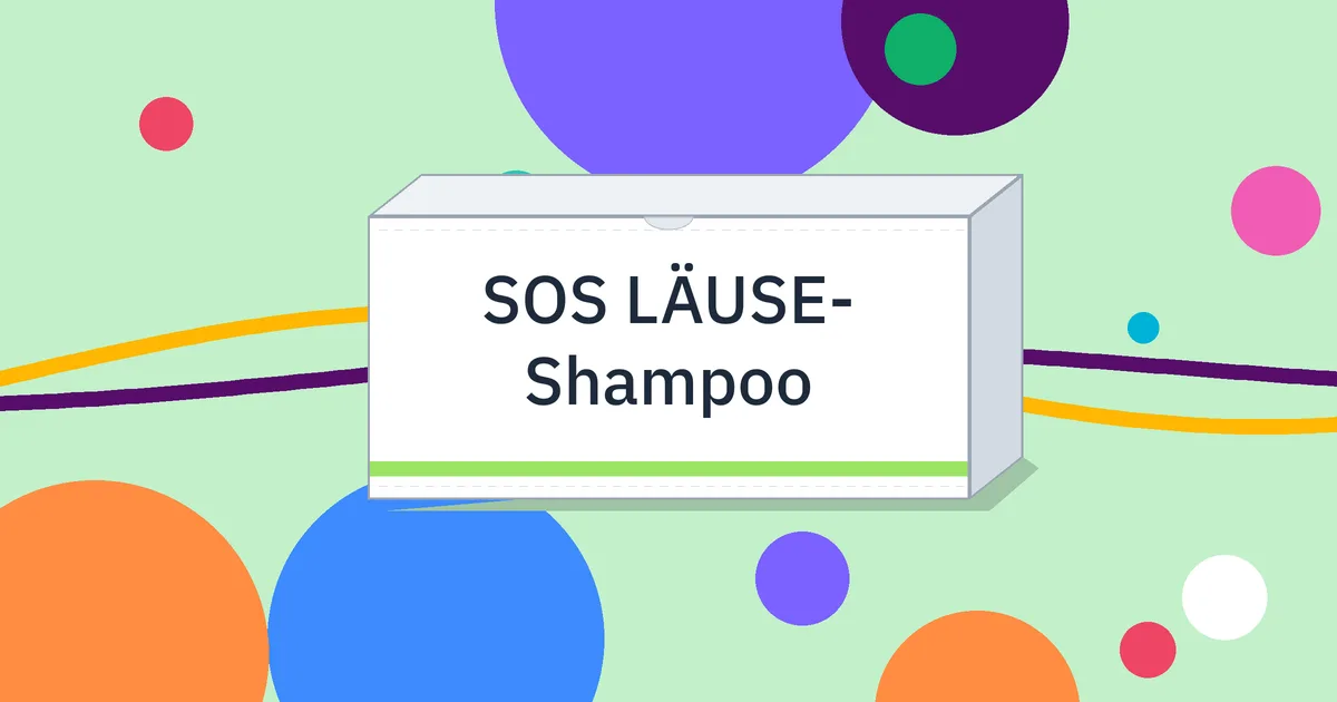 Symbolbild: Packung mit der Aufschrift SOS LÄUSE-Shampoo (PZN 07021643) – Verfügbarkeit und Bezug in Apotheken in Frankfurt am Main