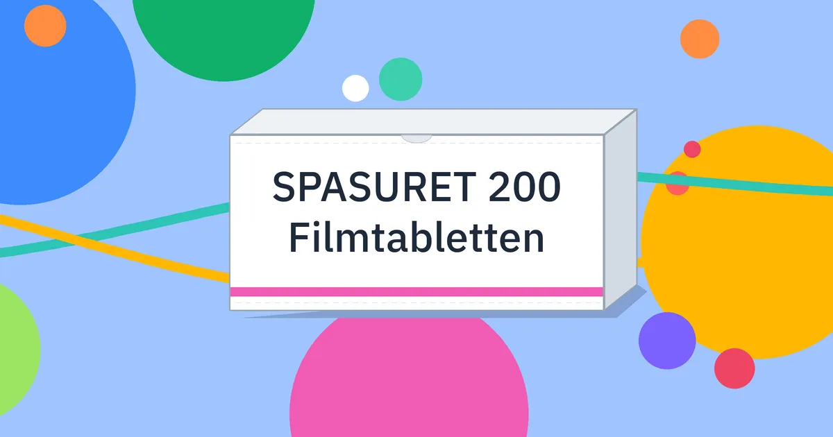 Symbolbild: Packung mit der Aufschrift SPASURET 200 Filmtabletten (PZN 03328600) – Verfügbarkeit und Bezug in Apotheken in Frankfurt am Main