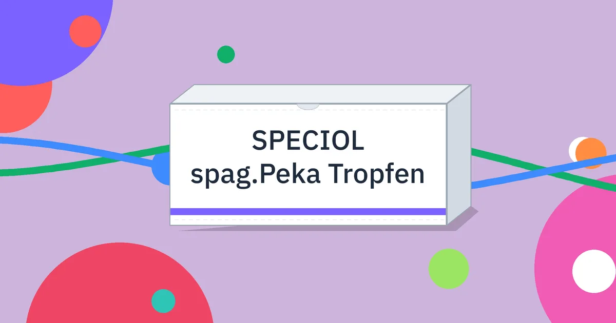 Symbolbild: Packung mit der Aufschrift SPECIOL spag.Peka Tropfen (PZN 04970600) – Verfügbarkeit und Bezug in Apotheken in Frankfurt am Main