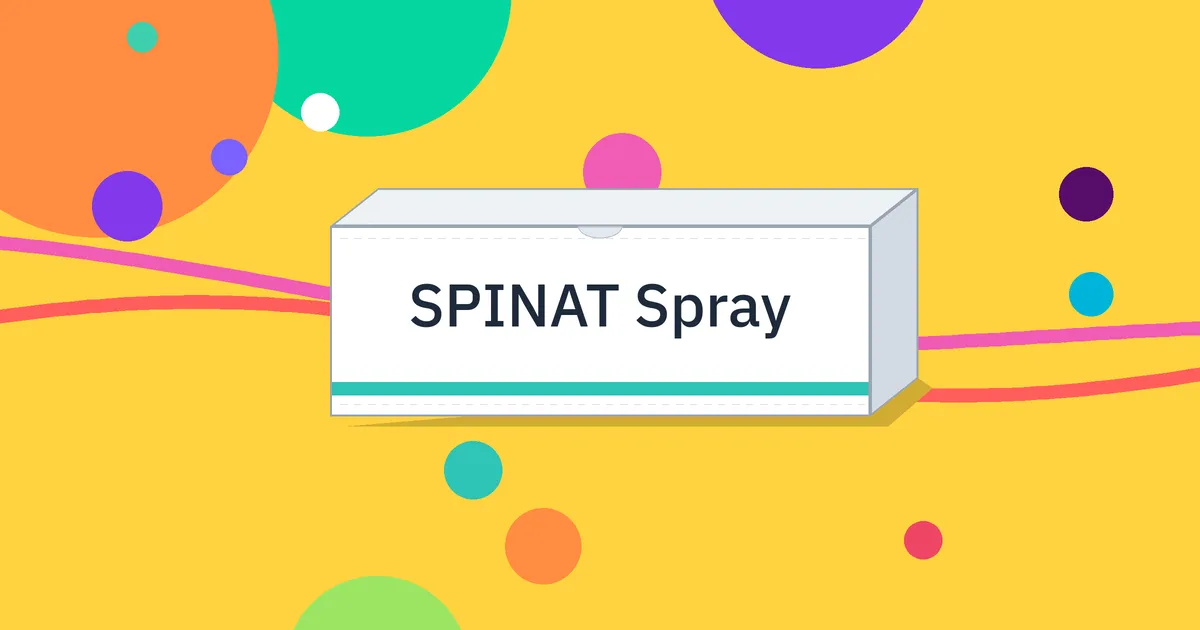 Symbolbild: Packung mit der Aufschrift SPINAT Spray (PZN 18781251) – Verfügbarkeit und Bezug in Apotheken in Frankfurt am Main