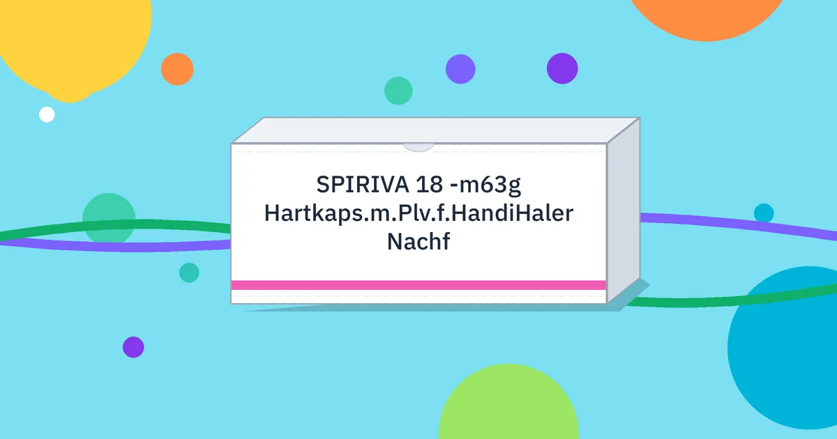 Symbolbild: Packung mit der Aufschrift SPIRIVA 18 -m63g Hartkaps.m.Plv.f.HandiHaler Nachf (PZN 11663502) – Verfügbarkeit und Bezug in Apotheken in Frankfurt am Main