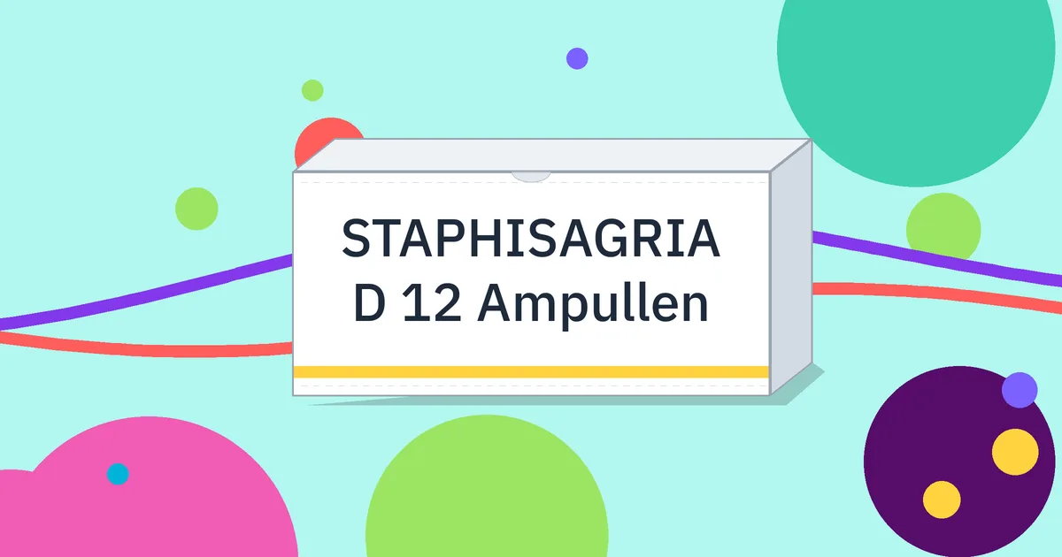 Symbolbild: Packung mit der Aufschrift STAPHISAGRIA D 12 Ampullen (PZN 11708334) – Verfügbarkeit und Bezug in Apotheken in Frankfurt am Main
