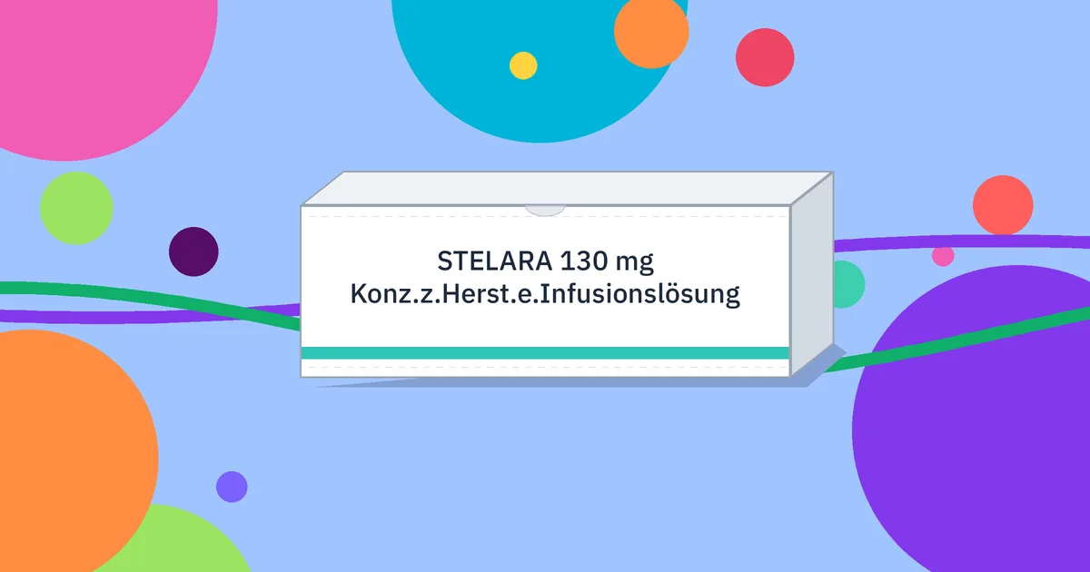 Symbolbild: Packung mit der Aufschrift STELARA 130 mg Konz.z.Herst.e.Infusionslösung (PZN 16893508) – Verfügbarkeit und Bezug in Apotheken in Frankfurt am Main