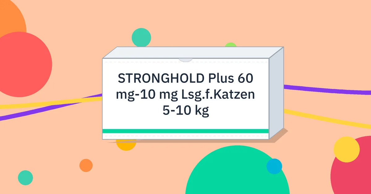 Symbolbild: Packung mit der Aufschrift STRONGHOLD Plus 60 mg-10 mg Lsg.f.Katzen 5-10 kg (PZN 14440582) – Verfügbarkeit und Bezug in Apotheken in Frankfurt am Main