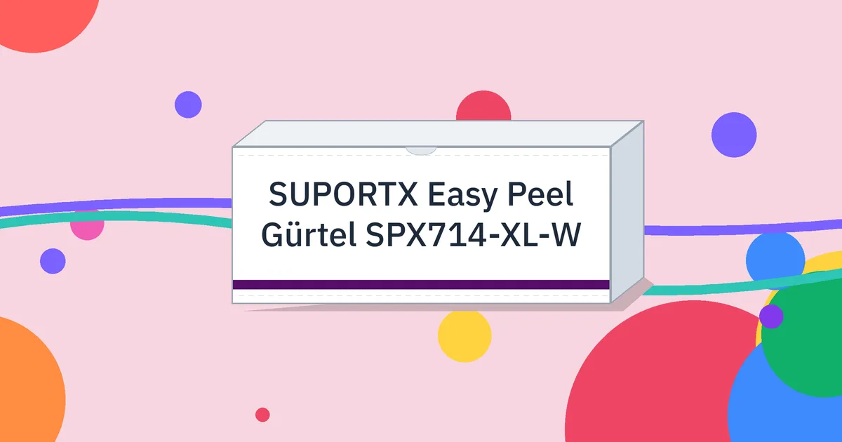 Symbolbild: Packung mit der Aufschrift SUPORTX Easy Peel Gürtel SPX714-XL-W (PZN 09386142) – Verfügbarkeit und Bezug in Apotheken in Frankfurt am Main