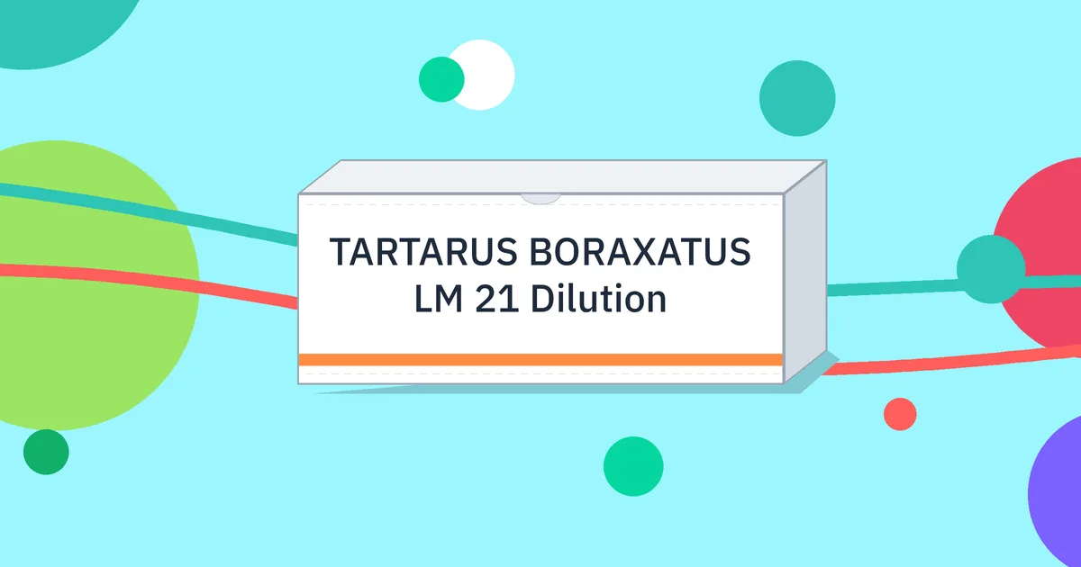 Symbolbild: Packung mit der Aufschrift TARTARUS BORAXATUS LM 21 Dilution (PZN 13214872) – Verfügbarkeit und Bezug in Apotheken in Frankfurt am Main