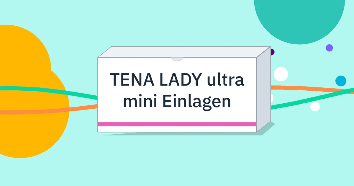 Symbolbild: Packung mit der Aufschrift TENA LADY ultra mini Einlagen (PZN 05991886) – Verfügbarkeit und Bezug in Apotheken in Frankfurt am Main