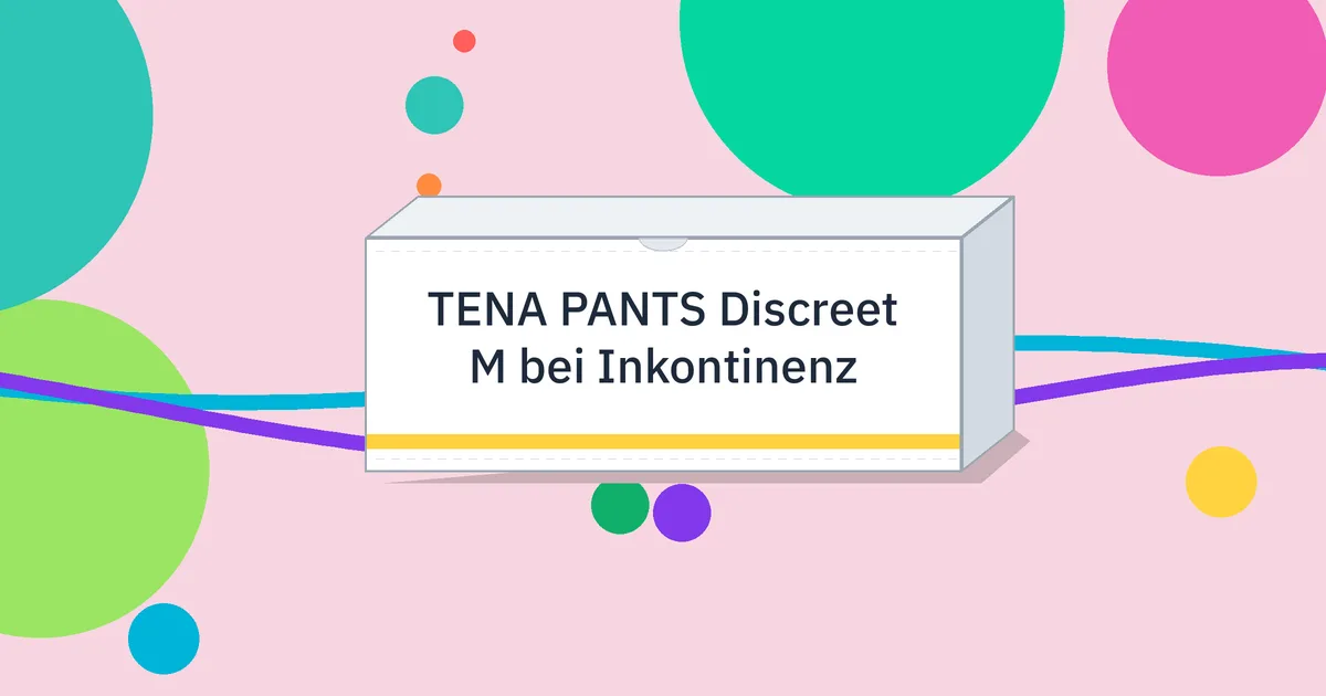 Symbolbild: Packung mit der Aufschrift TENA PANTS Discreet M bei Inkontinenz (PZN 06149364) – Verfügbarkeit und Bezug in Apotheken in Frankfurt am Main