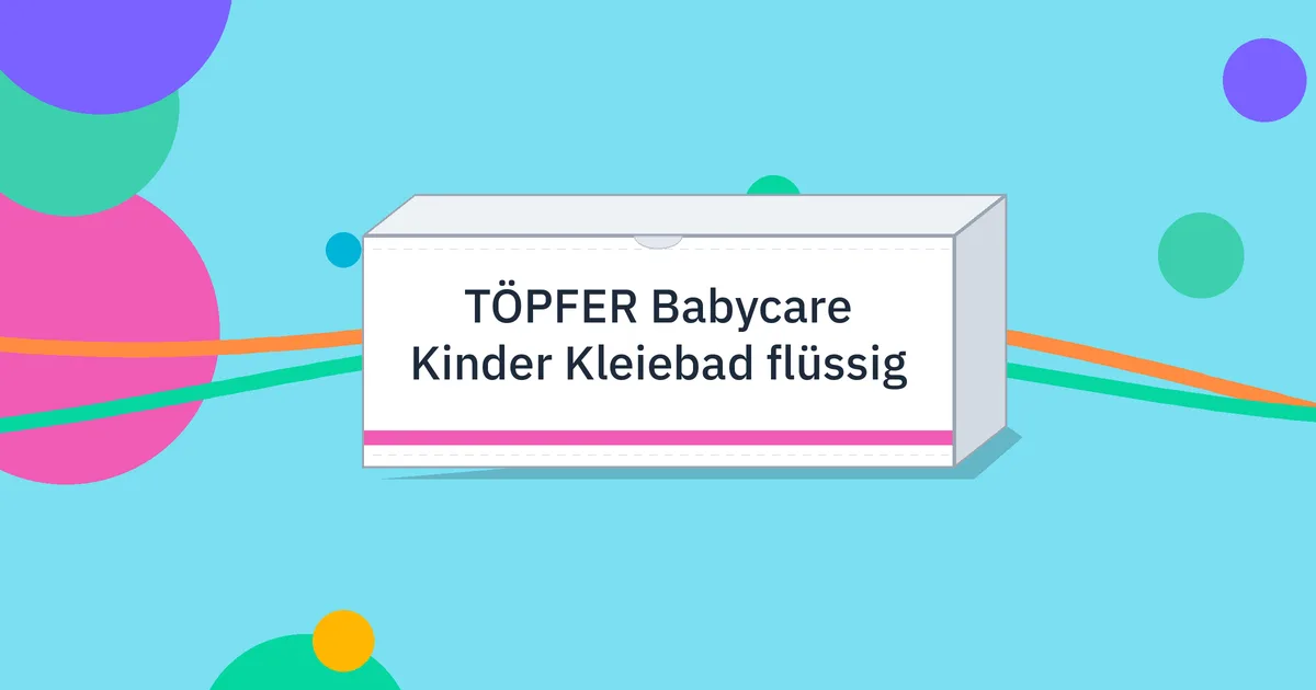 Symbolbild: Packung mit der Aufschrift TÖPFER Babycare Kinder Kleiebad flüssig (PZN 18010393) – Verfügbarkeit und Bezug in Apotheken in Frankfurt am Main