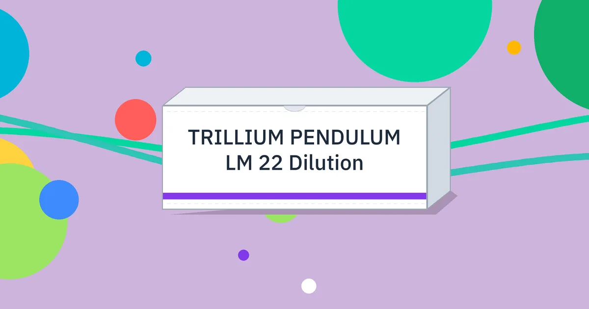 Symbolbild: Packung mit der Aufschrift TRILLIUM PENDULUM LM 22 Dilution (PZN 13227231) – Verfügbarkeit und Bezug in Apotheken in Frankfurt am Main