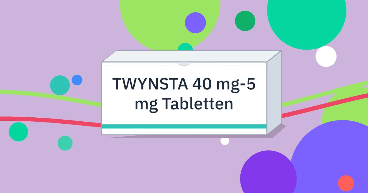 Symbolbild: Packung mit der Aufschrift TWYNSTA 40 mg-5 mg Tabletten (PZN 16002716) – Verfügbarkeit und Bezug in Apotheken in Frankfurt am Main