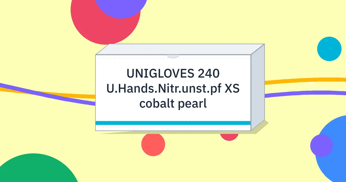 Symbolbild: Packung mit der Aufschrift UNIGLOVES 240 U.Hands.Nitr.unst.pf XS cobalt pearl (PZN 18100481) – Verfügbarkeit und Bezug in Apotheken in Frankfurt am Main