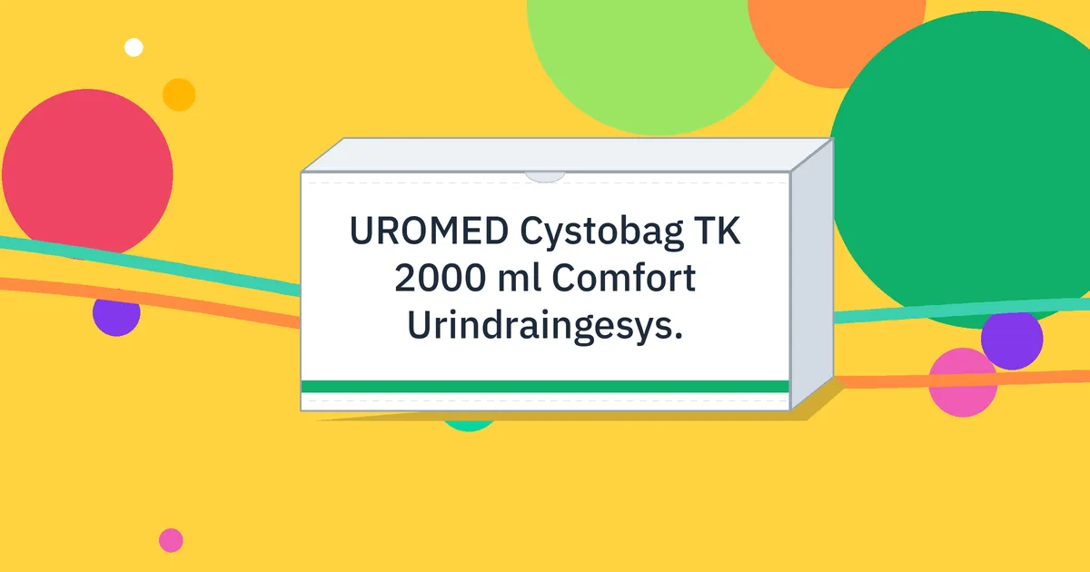 Symbolbild: Packung mit der Aufschrift UROMED Cystobag TK 2000 ml Comfort Urindraingesys. (PZN 18389501) – Verfügbarkeit und Bezug in Apotheken in Frankfurt am Main