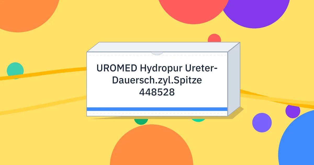 Symbolbild: Packung mit der Aufschrift UROMED Hydropur Ureter-Dauersch.zyl.Spitze 448528 (PZN 11371751) – Verfügbarkeit und Bezug in Apotheken in Frankfurt am Main