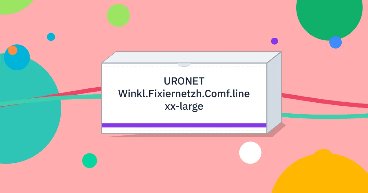 Symbolbild: Packung mit der Aufschrift URONET Winkl.Fixiernetzh.Comf.line xx-large (PZN 00477446) – Verfügbarkeit und Bezug in Apotheken in Frankfurt am Main