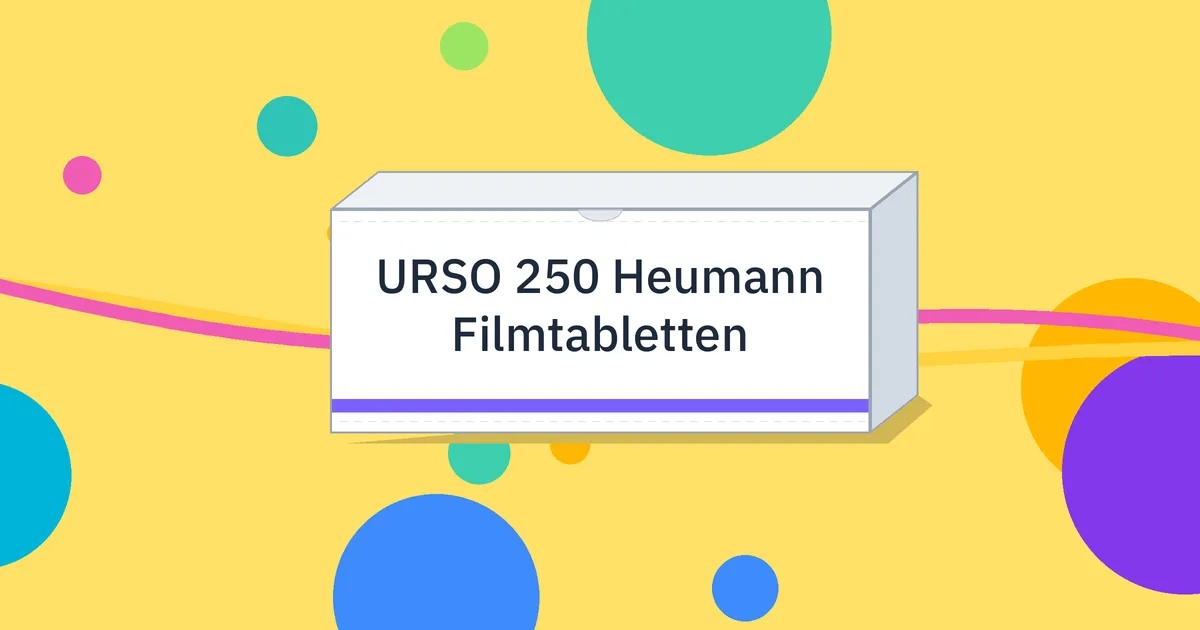 Symbolbild: Packung mit der Aufschrift URSO 250 Heumann Filmtabletten (PZN 06963188) – Verfügbarkeit und Bezug in Apotheken in Frankfurt am Main