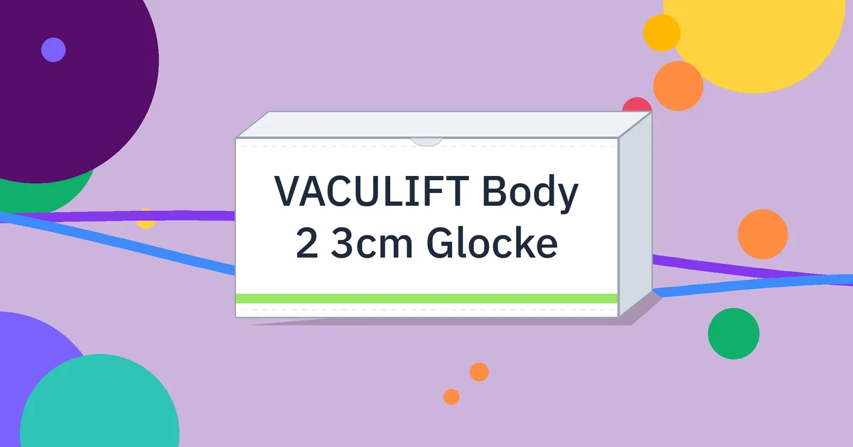 Symbolbild: Packung mit der Aufschrift VACULIFT Body 2 3cm Glocke (PZN 04251874) – Verfügbarkeit und Bezug in Apotheken in Frankfurt am Main