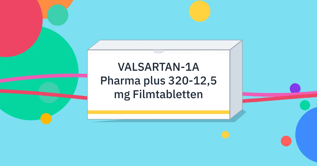 Symbolbild: Packung mit der Aufschrift VALSARTAN-1A Pharma plus 320-12,5 mg Filmtabletten (PZN 07581081) – Verfügbarkeit und Bezug in Apotheken in Frankfurt am Main