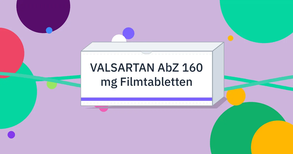 Symbolbild: Packung mit der Aufschrift VALSARTAN AbZ 160 mg Filmtabletten (PZN 07608331) – Verfügbarkeit und Bezug in Apotheken in Frankfurt am Main