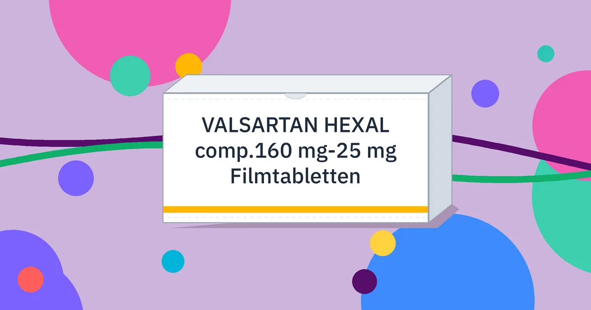 Symbolbild: Packung mit der Aufschrift VALSARTAN HEXAL comp.160 mg-25 mg Filmtabletten (PZN 07607260) – Verfügbarkeit und Bezug in Apotheken in Frankfurt am Main