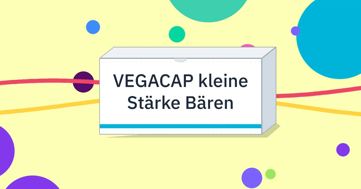 Symbolbild: Packung mit der Aufschrift VEGACAP kleine Stärke Bären (PZN 10275347) – Verfügbarkeit und Bezug in Apotheken in Frankfurt am Main