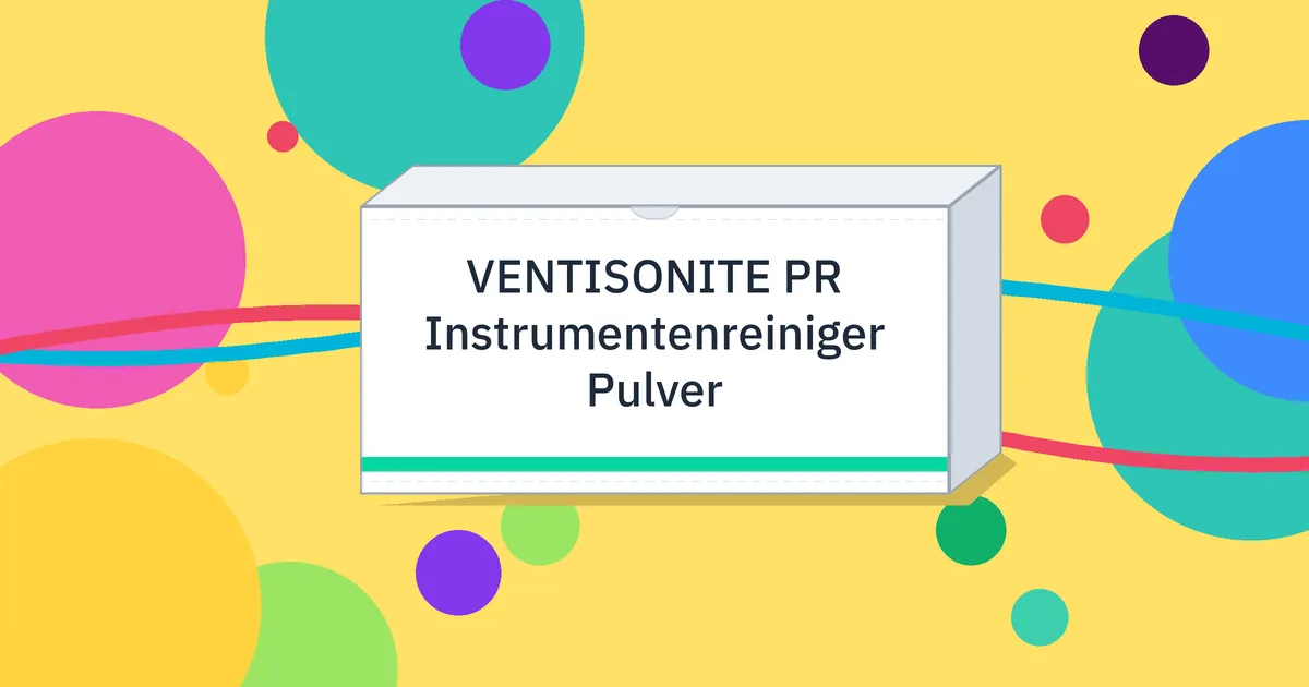 Symbolbild: Packung mit der Aufschrift VENTISONITE PR Instrumentenreiniger Pulver (PZN 06920925) – Verfügbarkeit und Bezug in Apotheken in Frankfurt am Main