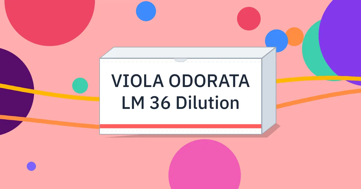 Symbolbild: Packung mit der Aufschrift VIOLA ODORATA LM 36 Dilution (PZN 13275767) – Verfügbarkeit und Bezug in Apotheken in Frankfurt am Main