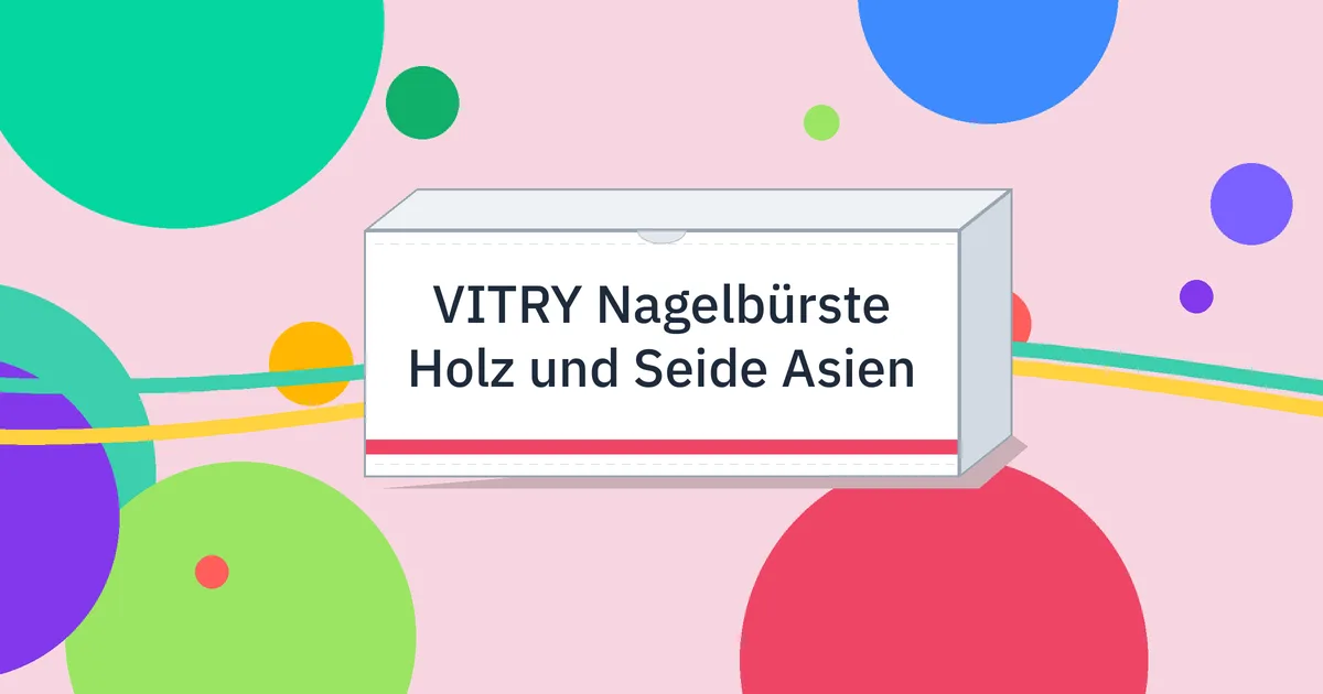 Symbolbild: Packung mit der Aufschrift VITRY Nagelbürste Holz und Seide Asien (PZN 10820879) – Verfügbarkeit und Bezug in Apotheken in Frankfurt am Main