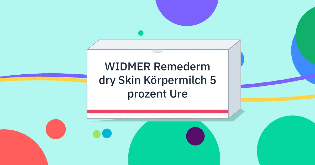 Symbolbild: Packung mit der Aufschrift WIDMER Remederm dry Skin Körpermilch 5 prozent Ure (PZN 19400038) – Verfügbarkeit und Bezug in Apotheken in Frankfurt am Main