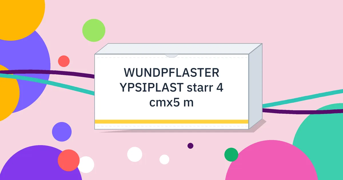 Symbolbild: Packung mit der Aufschrift WUNDPFLASTER YPSIPLAST starr 4 cmx5 m (PZN 03271001) – Verfügbarkeit und Bezug in Apotheken in Frankfurt am Main