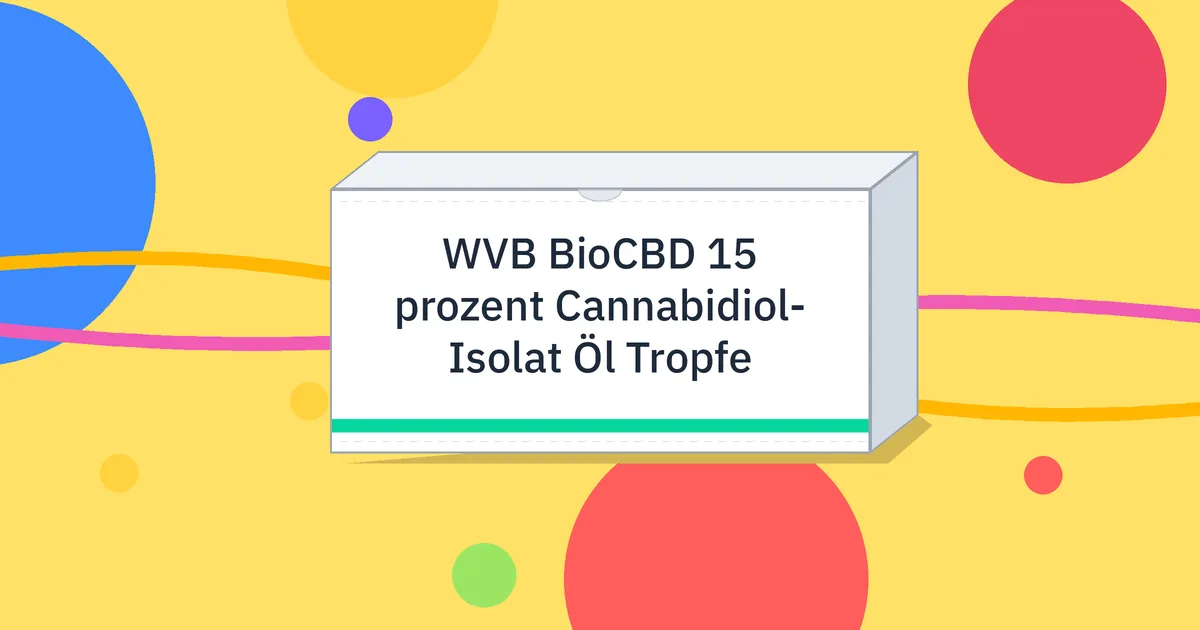 Symbolbild: Packung mit der Aufschrift WVB BioCBD 15 prozent Cannabidiol-Isolat Öl Tropfe (PZN 16131738) – Verfügbarkeit und Bezug in Apotheken in Frankfurt am Main