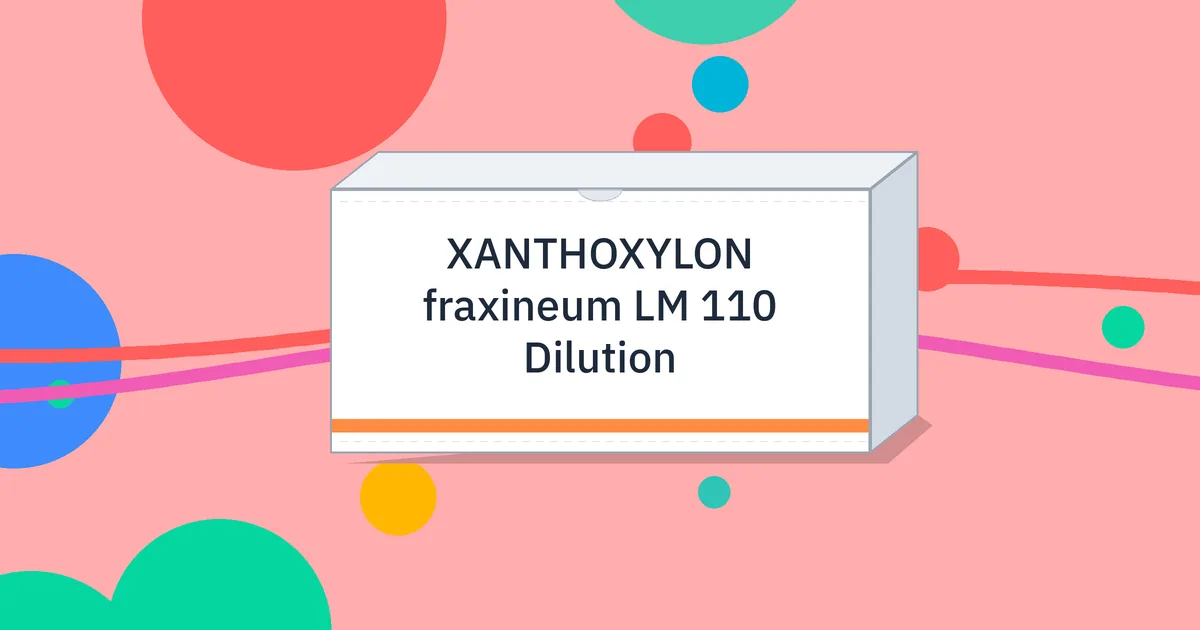 Symbolbild: Packung mit der Aufschrift XANTHOXYLON fraxineum LM 110 Dilution (PZN 13784664) – Verfügbarkeit und Bezug in Apotheken in Frankfurt am Main