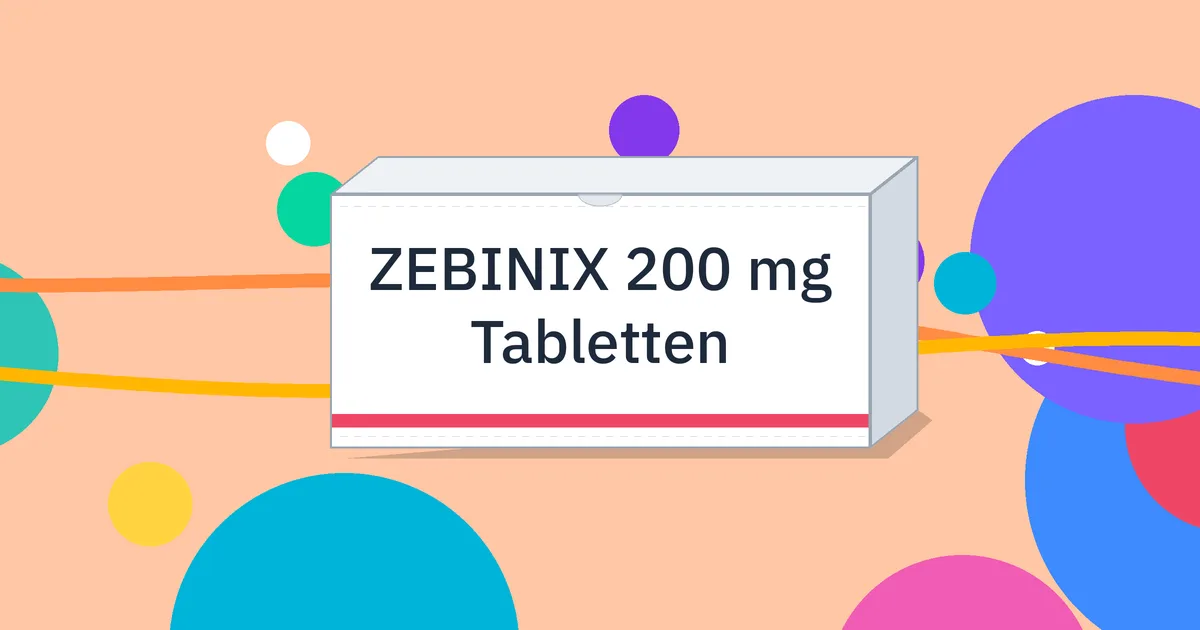 Symbolbild: Packung mit der Aufschrift ZEBINIX 200 mg Tabletten (PZN 13333074) – Verfügbarkeit und Bezug in Apotheken in Frankfurt am Main