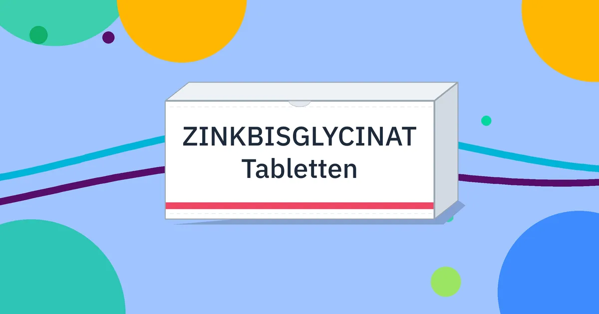 Symbolbild: Packung mit der Aufschrift ZINKBISGLYCINAT Tabletten (PZN 20358695) – Verfügbarkeit und Bezug in Apotheken in Frankfurt am Main