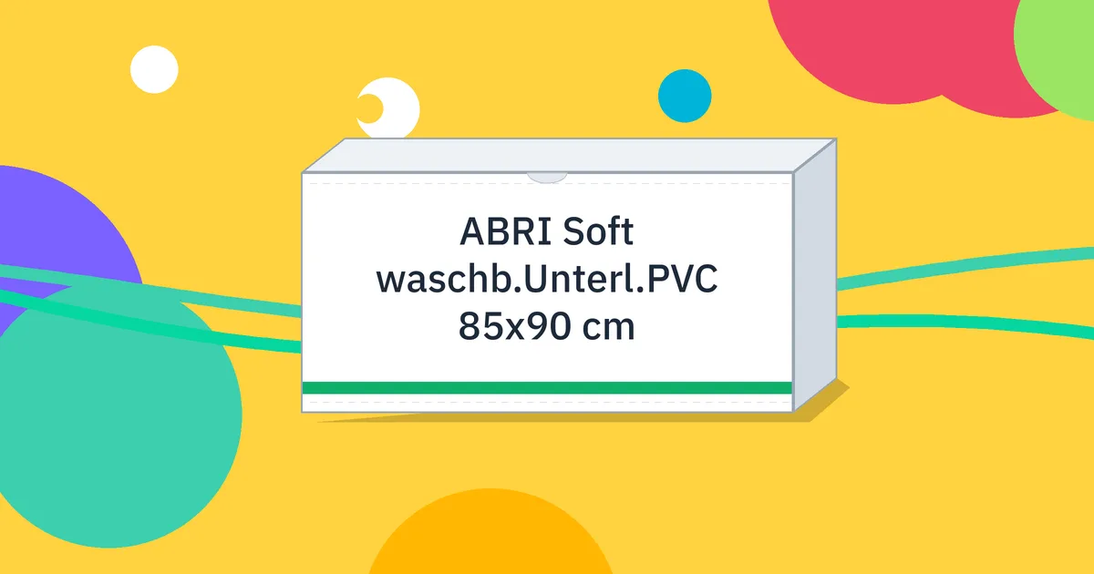 Symbolbild: Packung mit der Aufschrift ABRI Soft waschb.Unterl.PVC 85x90 cm (PZN 06908746) – Verfügbarkeit und Bezug in Apotheken in Frankfurt am Main