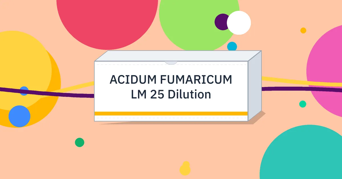Symbolbild: Packung mit der Aufschrift ACIDUM FUMARICUM LM 25 Dilution (PZN 13274816) – Verfügbarkeit und Bezug in Apotheken in Frankfurt am Main