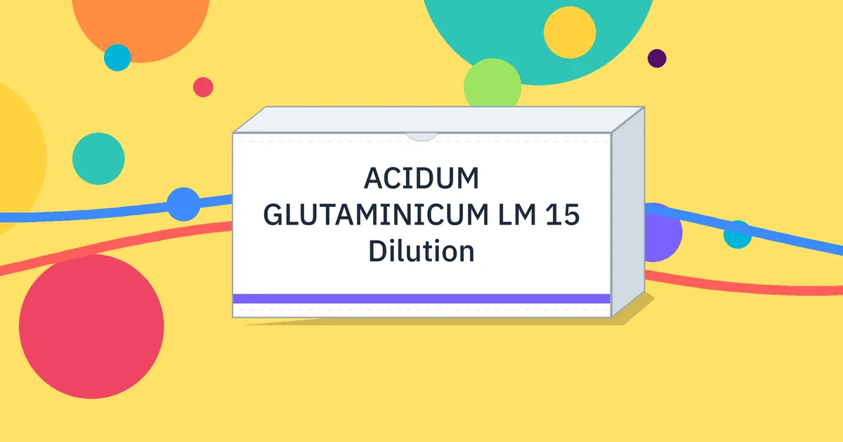 Symbolbild: Packung mit der Aufschrift ACIDUM GLUTAMINICUM LM 15 Dilution (PZN 13276548) – Verfügbarkeit und Bezug in Apotheken in Frankfurt am Main
