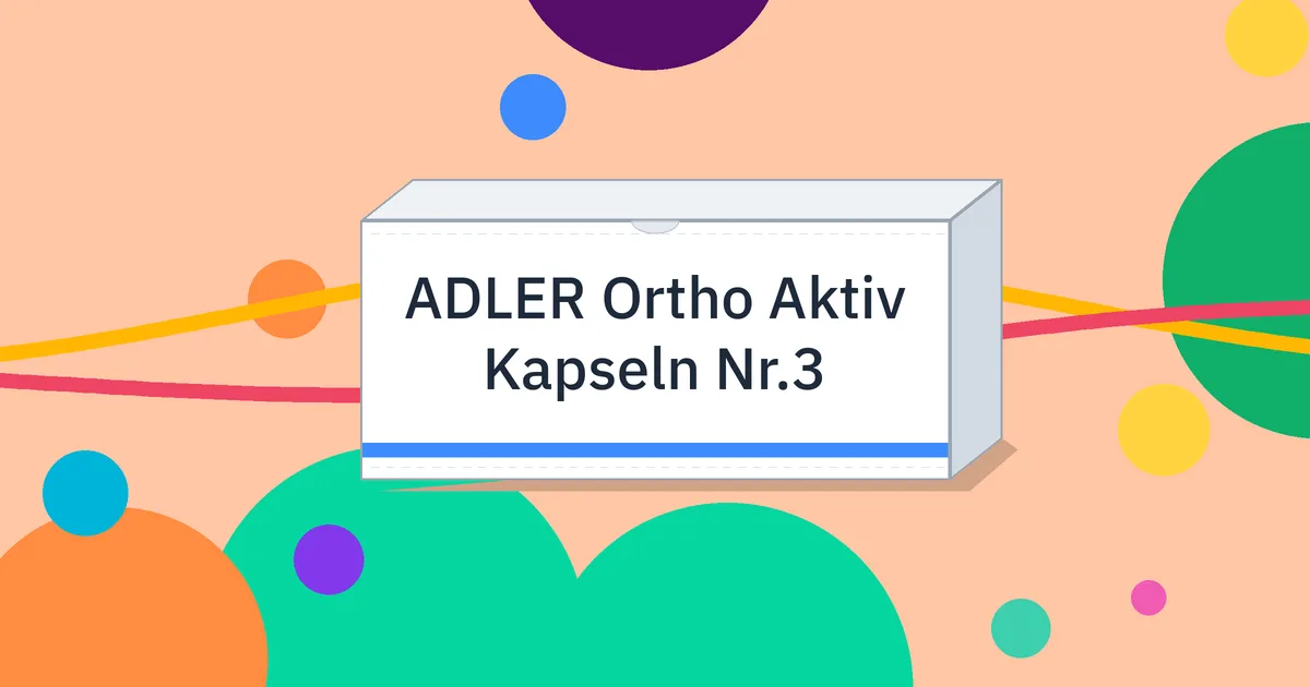 Symbolbild: Packung mit der Aufschrift ADLER Ortho Aktiv Kapseln Nr.3 (PZN 06122112) – Verfügbarkeit und Bezug in Apotheken in Frankfurt am Main