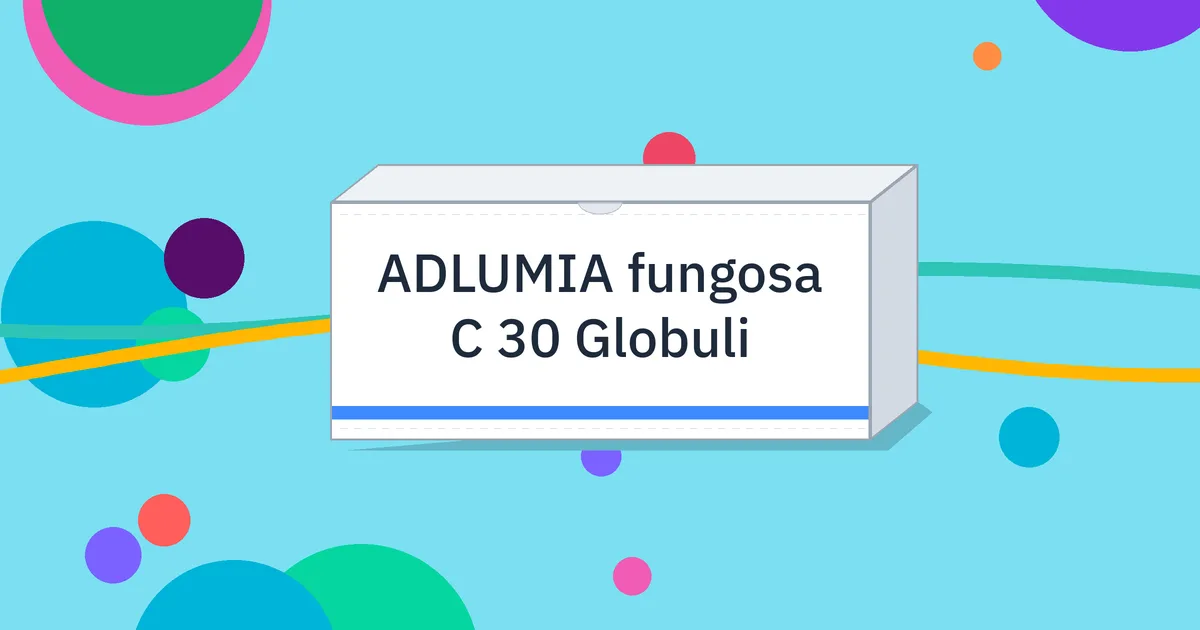 Symbolbild: Packung mit der Aufschrift ADLUMIA fungosa C 30 Globuli (PZN 16688398) – Verfügbarkeit und Bezug in Apotheken in Frankfurt am Main