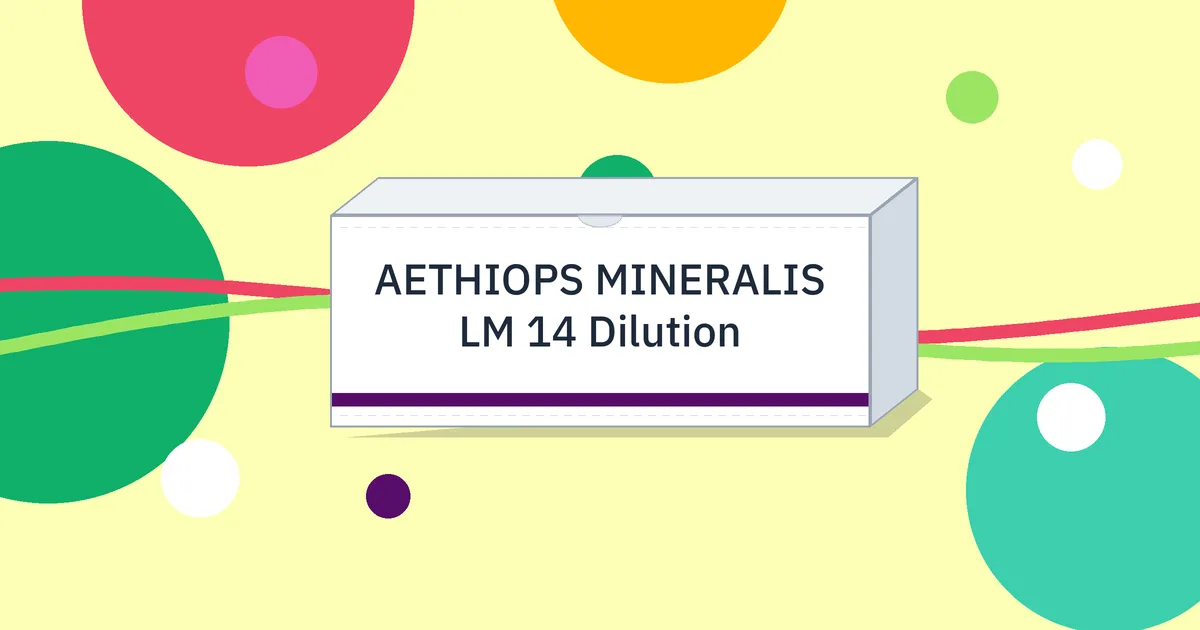 Symbolbild: Packung mit der Aufschrift AETHIOPS MINERALIS LM 14 Dilution (PZN 13302004) – Verfügbarkeit und Bezug in Apotheken in Frankfurt am Main