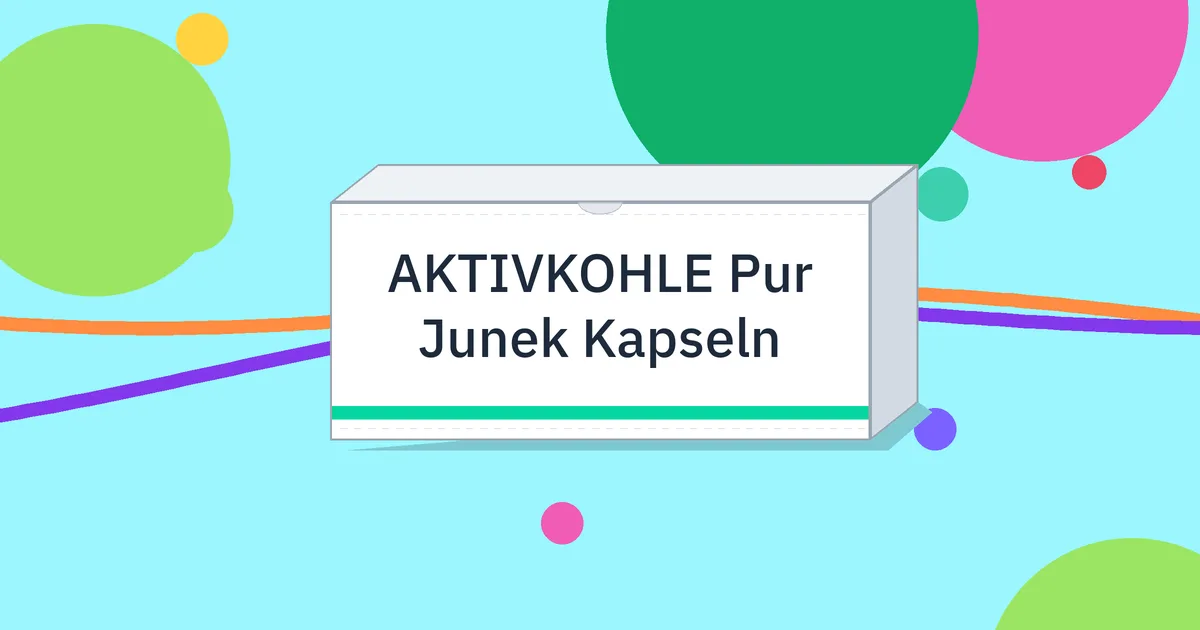 Symbolbild: Packung mit der Aufschrift AKTIVKOHLE Pur Junek Kapseln (PZN 16571911) – Verfügbarkeit und Bezug in Apotheken in Frankfurt am Main